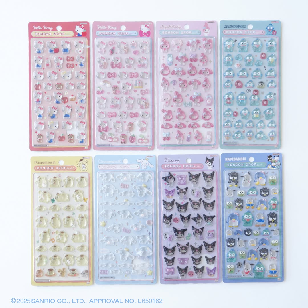 【ぷくぷくかわいいシール】SNSで話題！サンリオの『ボンボンドロップシール』のスマホデコがかわいい♡ディズニー、ピーナッツデザインも ...